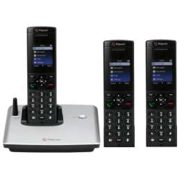 3 combinés IP DECT + 1 base Polycom VVX D60
