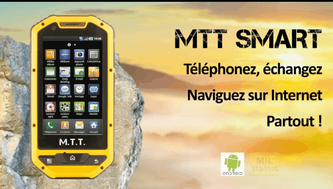 MTT Smart Multimedia v2 jaune - Smartphone durci - MTT